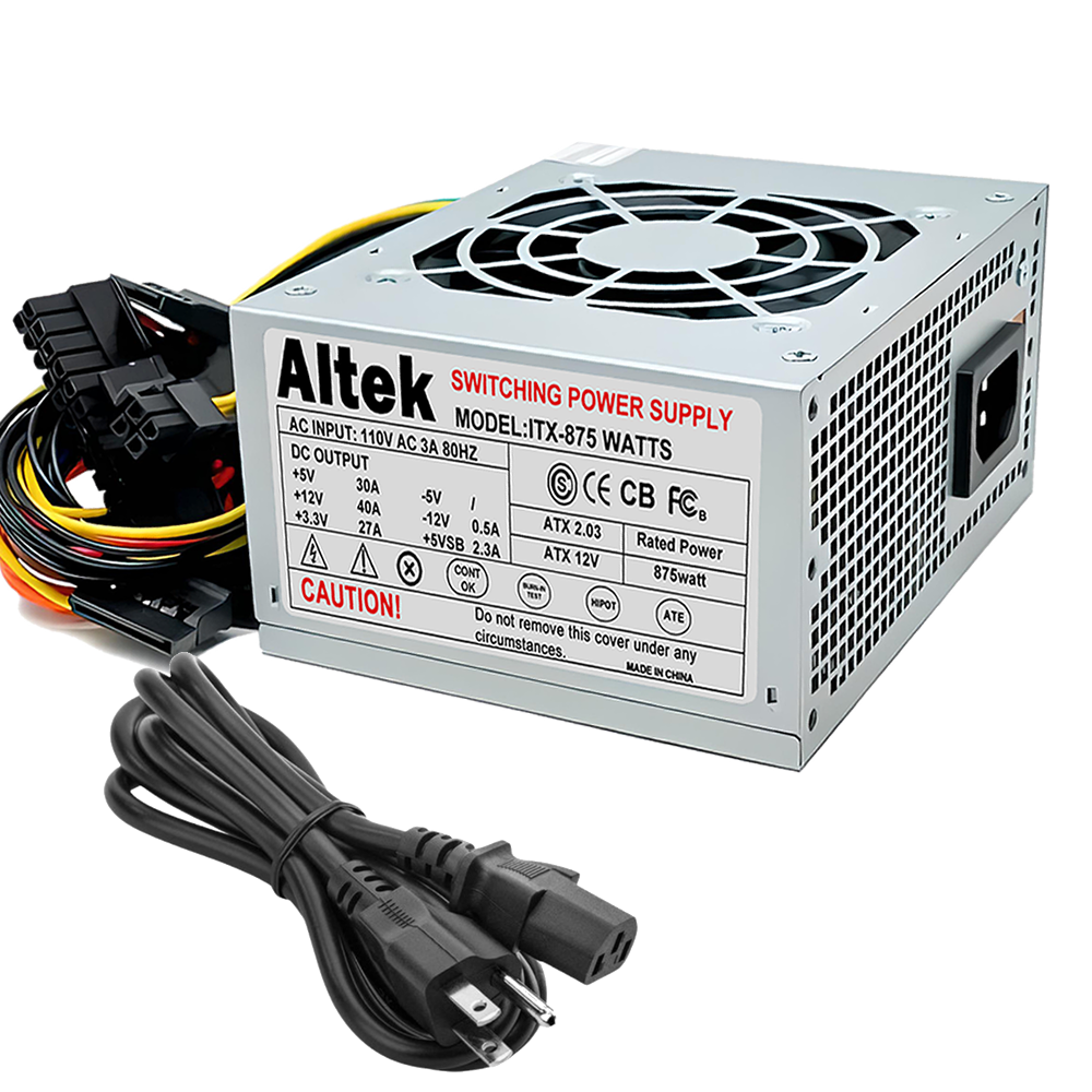 FUENTE DE PODER SLIM (MINI) ALTEK PC / MODELO 875W / PRECIO INCLUYE IVA ...